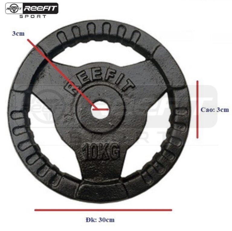 Tạ miếng gang 5kg 10kg 20kg phi 50 Reefit - Phúc Thành Sport